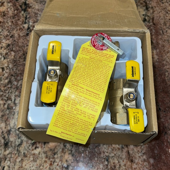 Domont / Watts | Other | Brass Hot Water Heater Valves Set Of 3 Valves ...